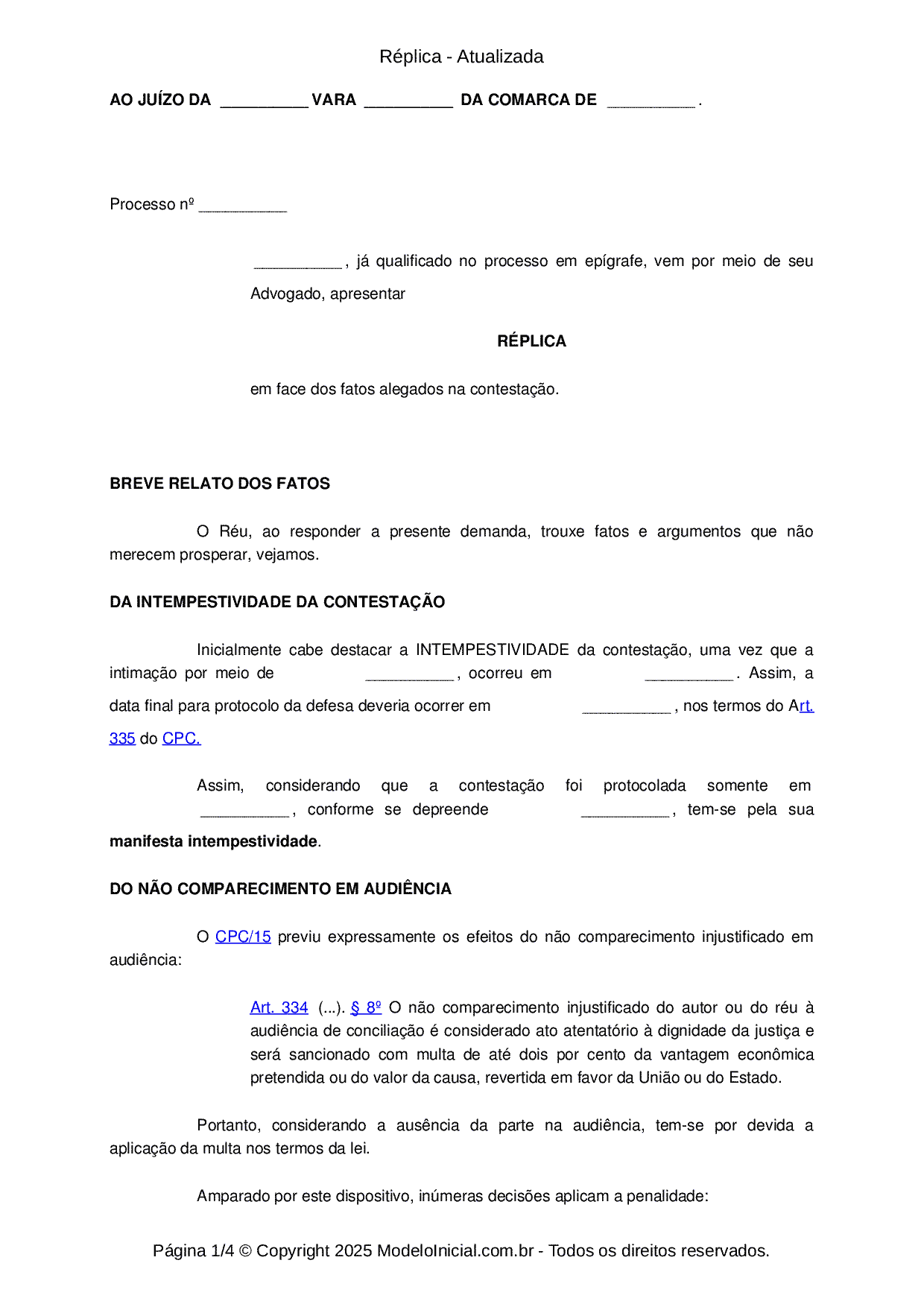 Modelos De Replica A Contestação BRAINCP