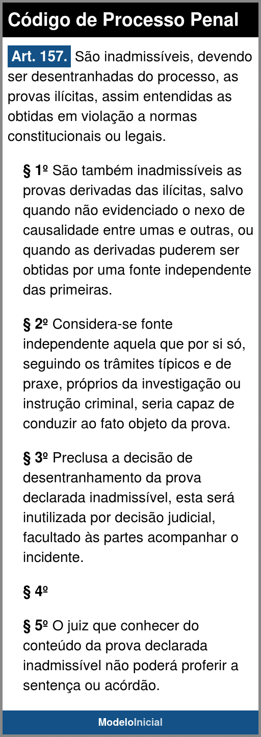 Artigo 157 - CPP / 1941