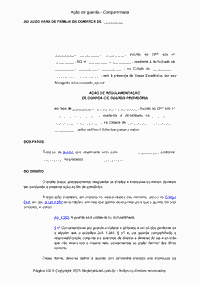 Modelo Ação de guarda - Compartilhada