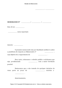 Modelo de Memorando
